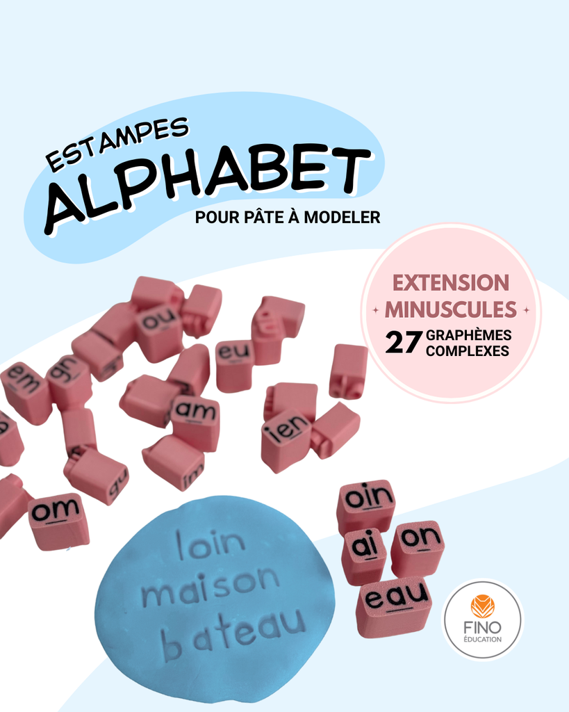 Estampes alphabet pour pâte à modeler – Fino Éducation